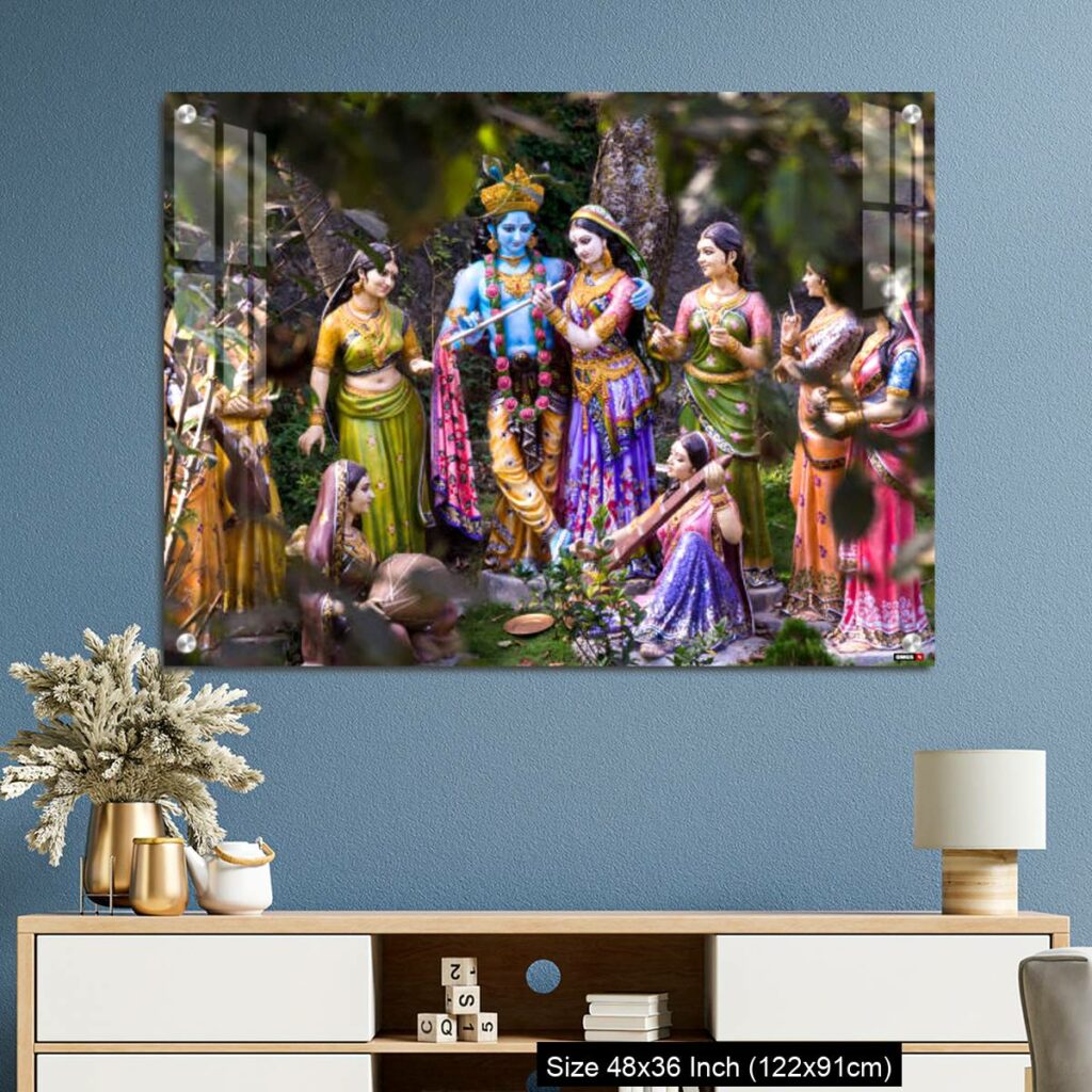 OMGs Acrylic Wall Decor – Lord Krishna with radha – OMGs